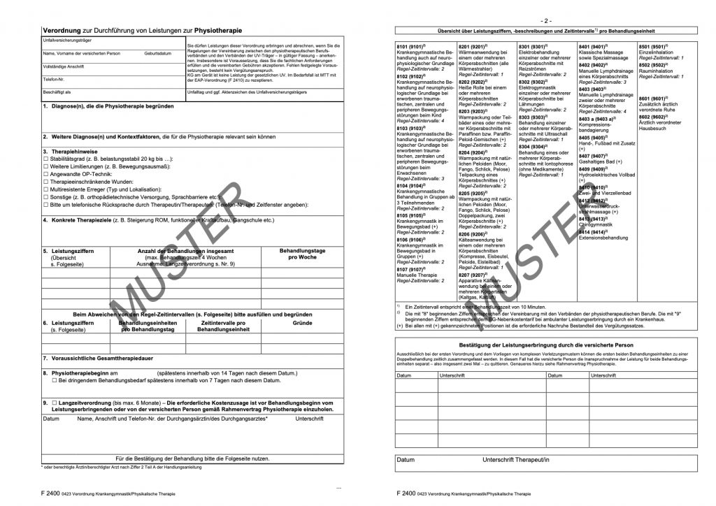 Patienteninformationen BG – Physiozentrum St. Ingbert